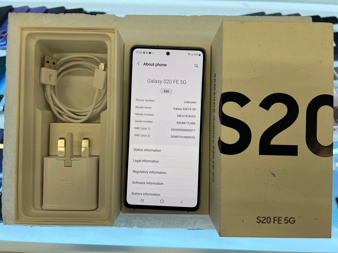 SAMSUNG GALAXY S20 FE CLOUD MINT 8GB RAM + 256GB ROM(FULL SET BOX ...