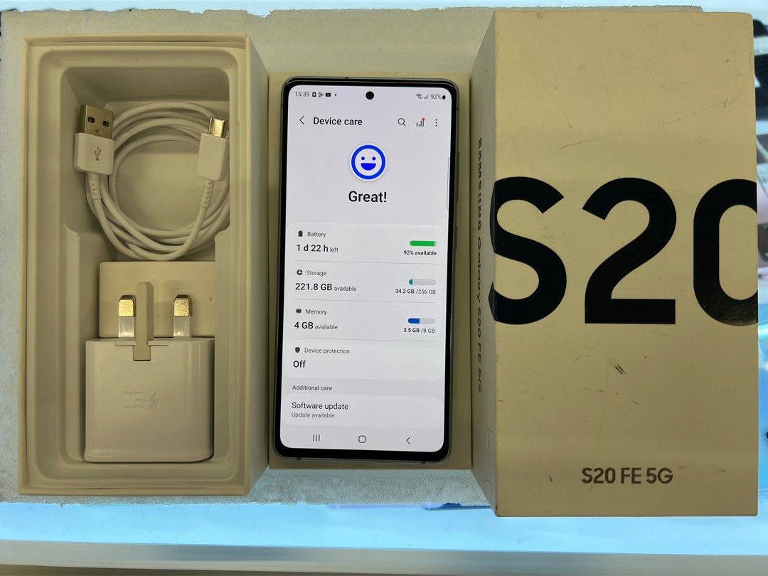 SAMSUNG GALAXY S20 FE CLOUD MINT 8GB RAM + 256GB ROM(FULL SET BOX), Mobile Phones & Gadgets ...