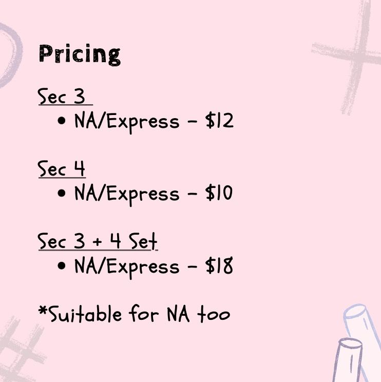 Sec 3 + Sec 4 Math (Elementary) Topical Notes + Worksheets + Exam ...