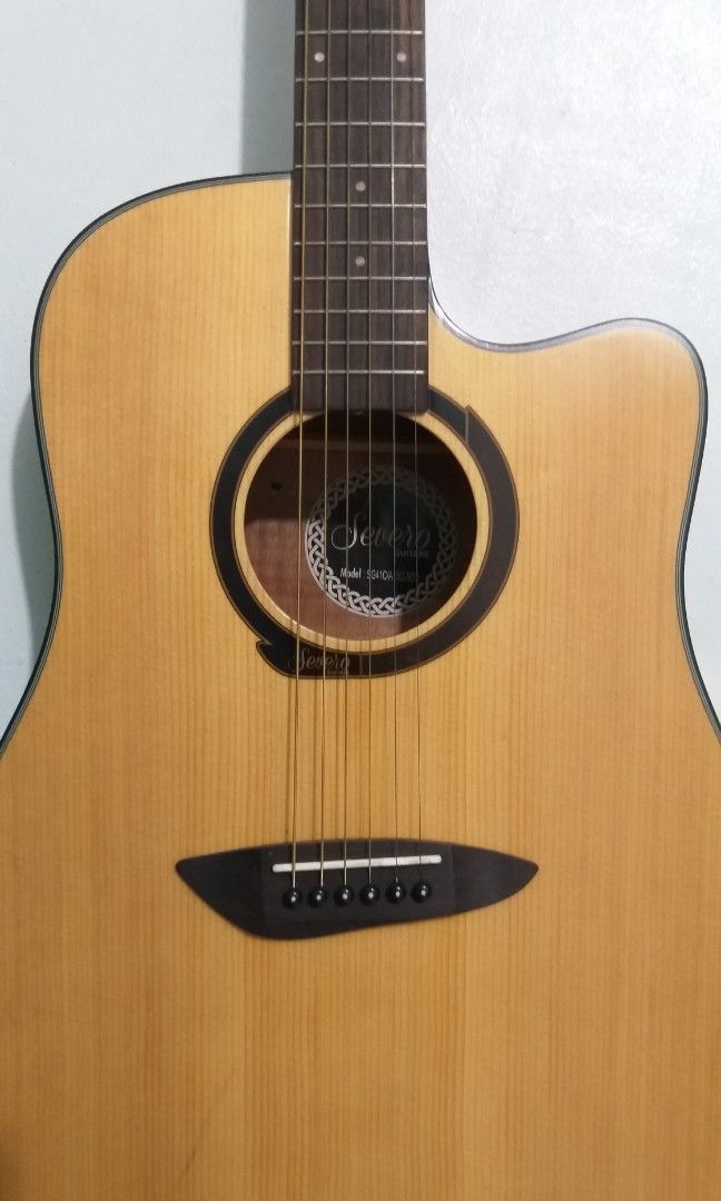 SEVERO ACOUSTIC ELECTRIC GUITAR, Hobbies & Toys, Music & Media, Musical Instruments on Carousell