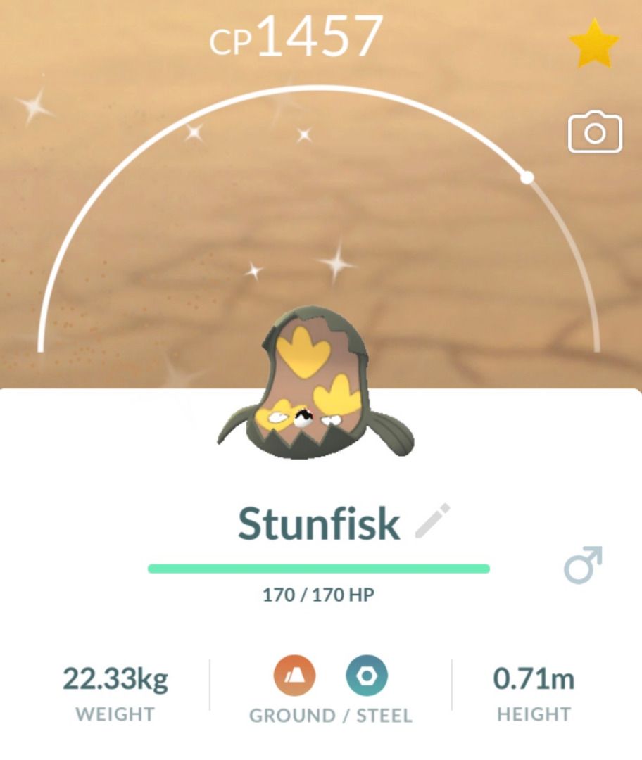 Shiny Galarian Stunfisk Pokemon Go, Video Gaming, Gaming Accessories ...