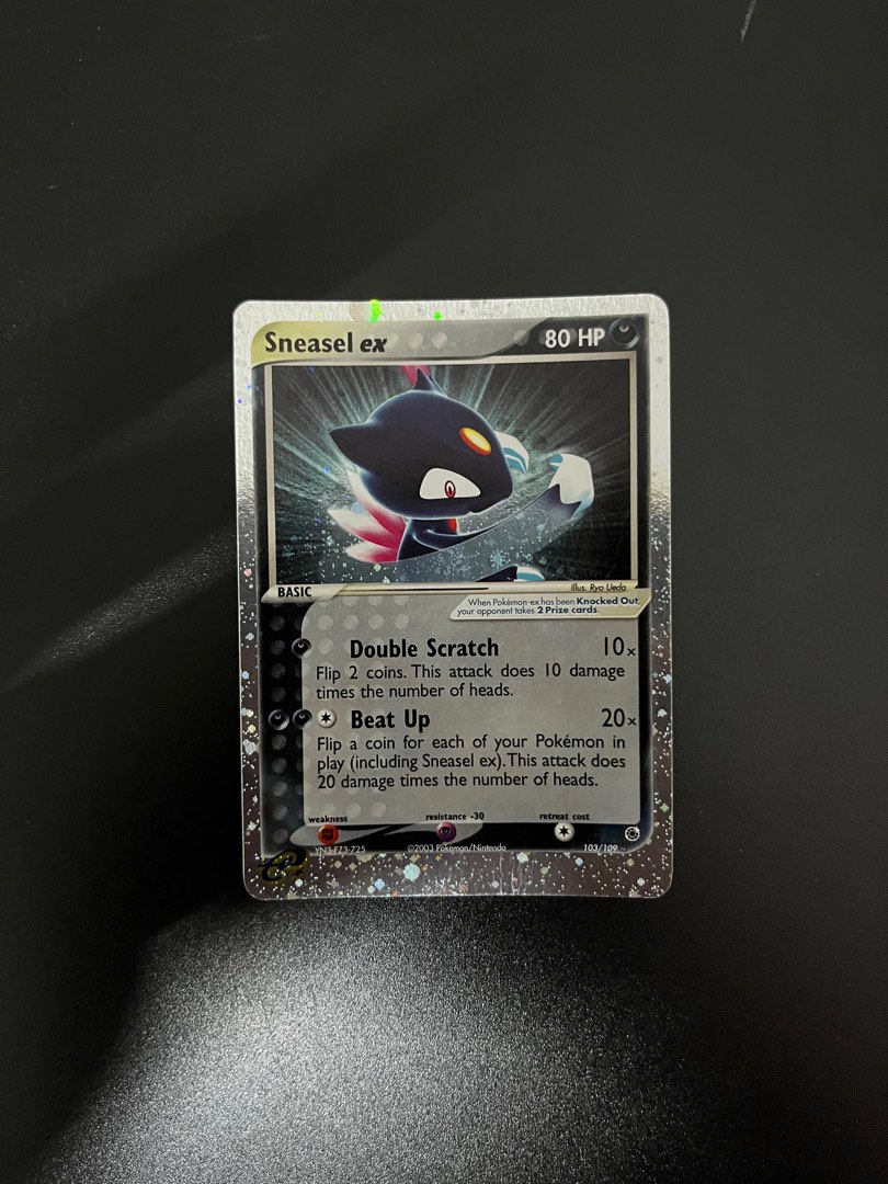 Sneasel ex pokemon card vintage, Hobbies & Toys, Toys & Games on Carousell