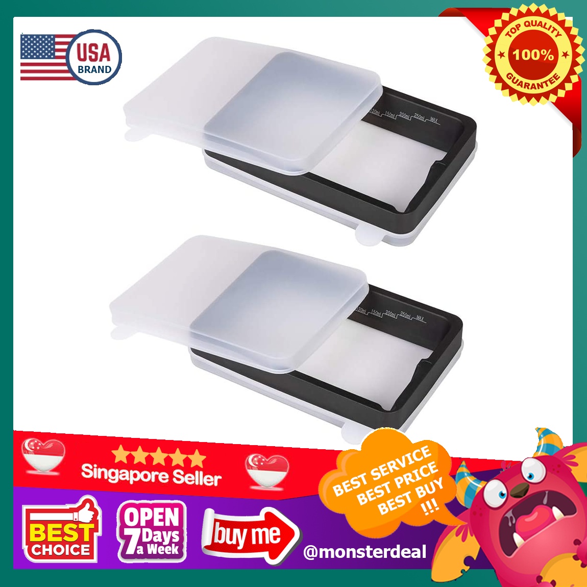 Sovol 3D Printer Resin Vat 2 Pack Anodized Aluminium with FEP Film and ...