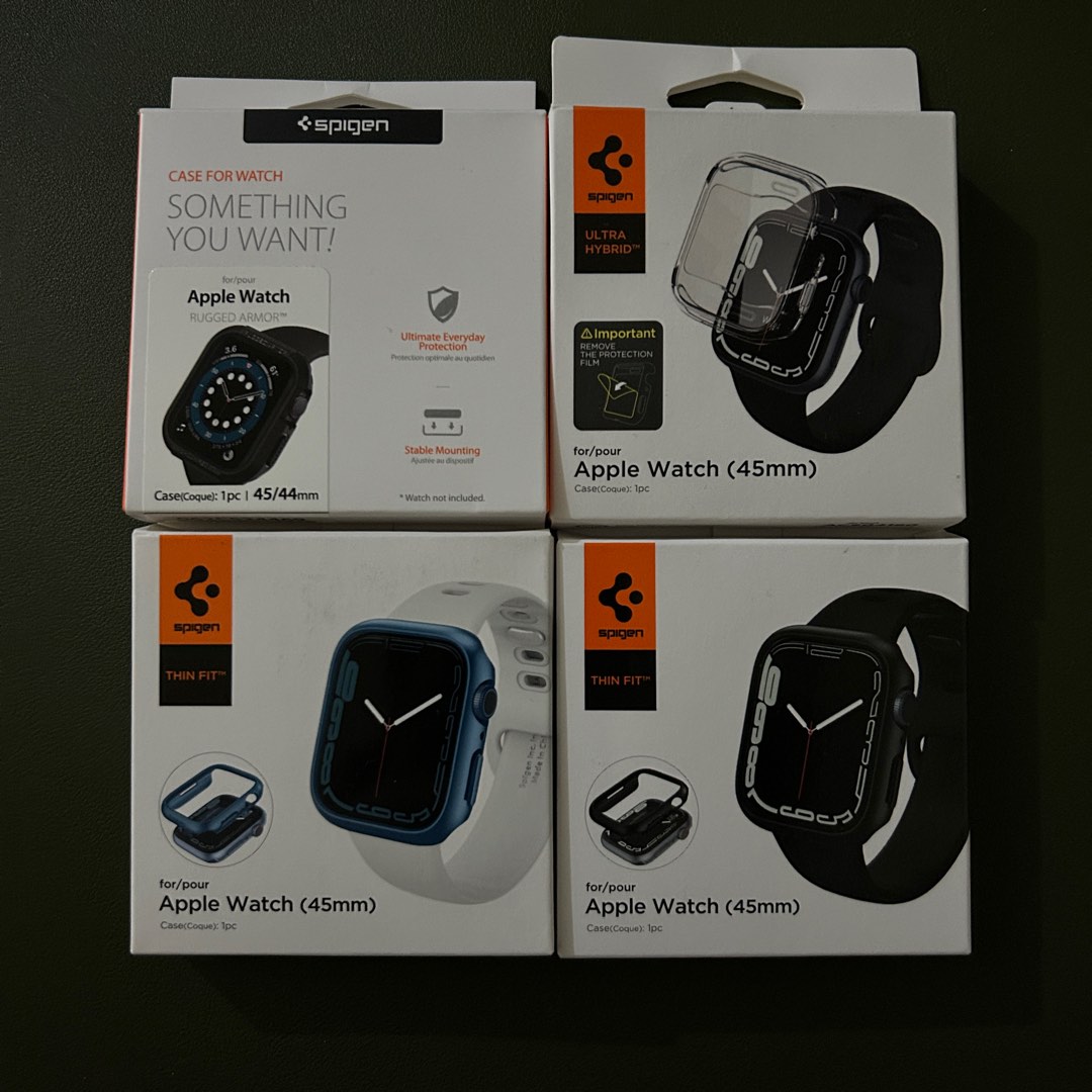 Spigen Apple Watch Series 7/8 Case Bundle for 45mm, Mobile Phones ...
