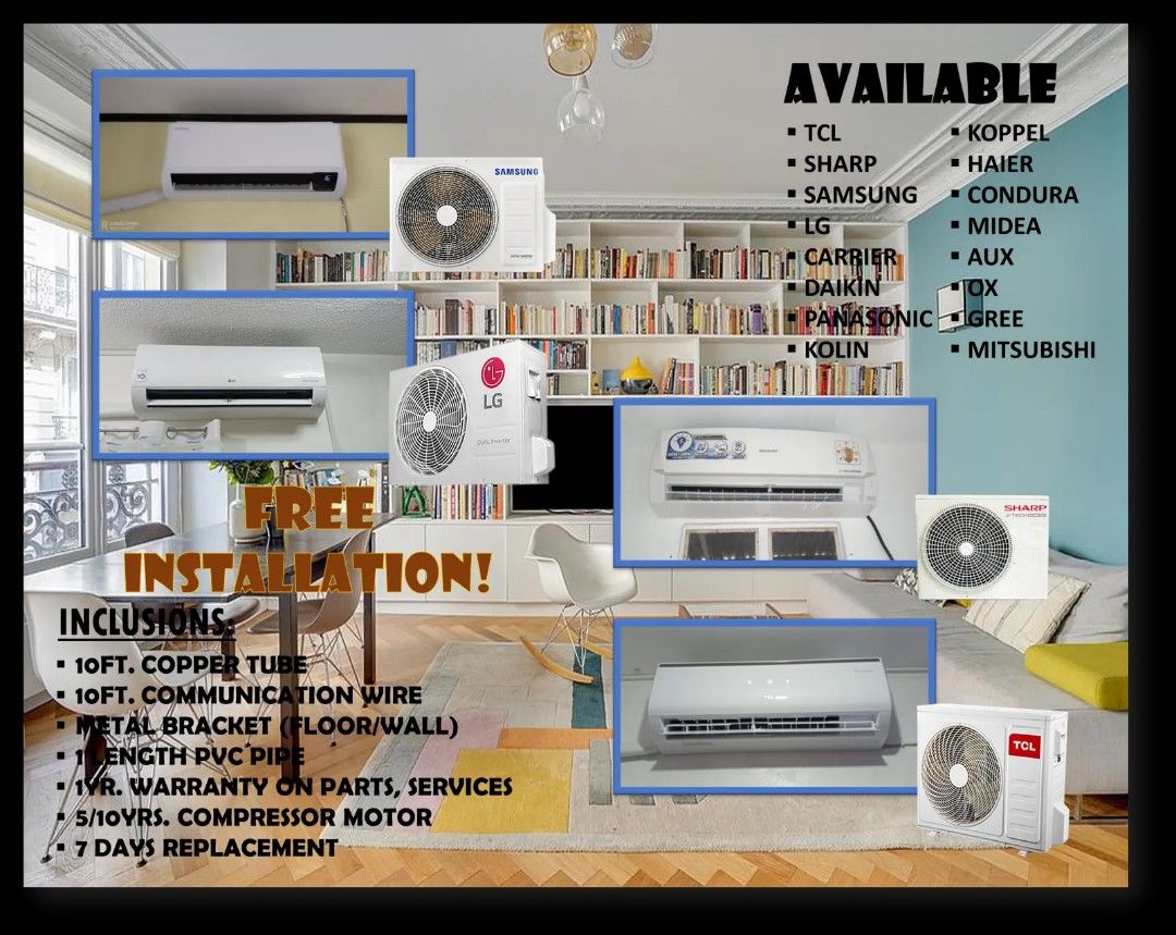 SPLIT TYPE AIRCON with FREE INSTALLATION !!, TV & Home Appliances, Air ...