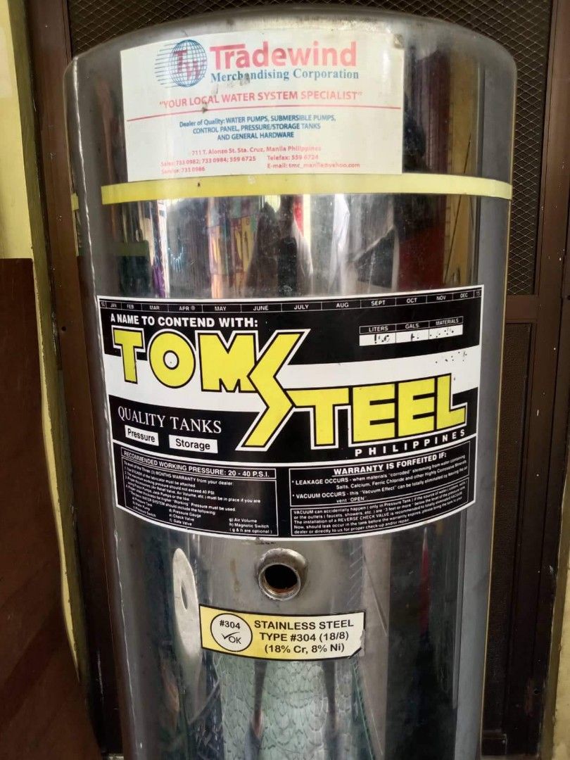 Stainless steel pressure water tank (42 gallons), TV & Home Appliances ...