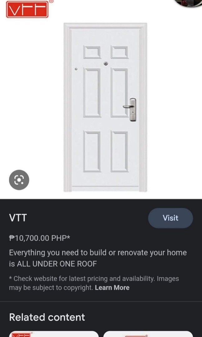 VTT STEEL DOOR, Furniture & Home Living, Security & Locks, Locks, Doors ...