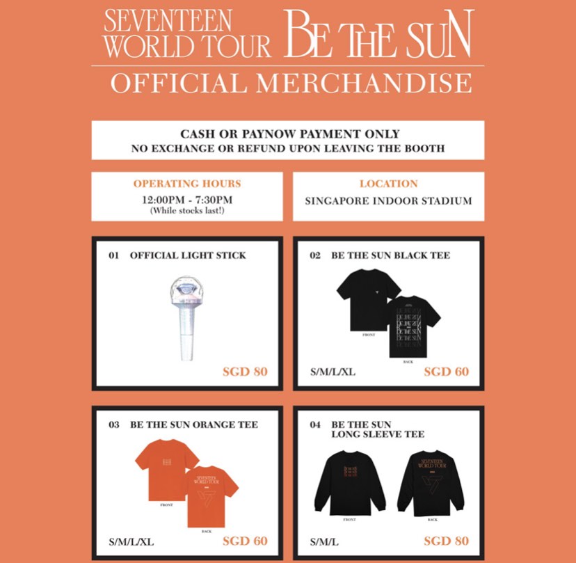 SVT BE THE SUN Orange Concert Tee, Hobbies & Toys, Memorabilia ...