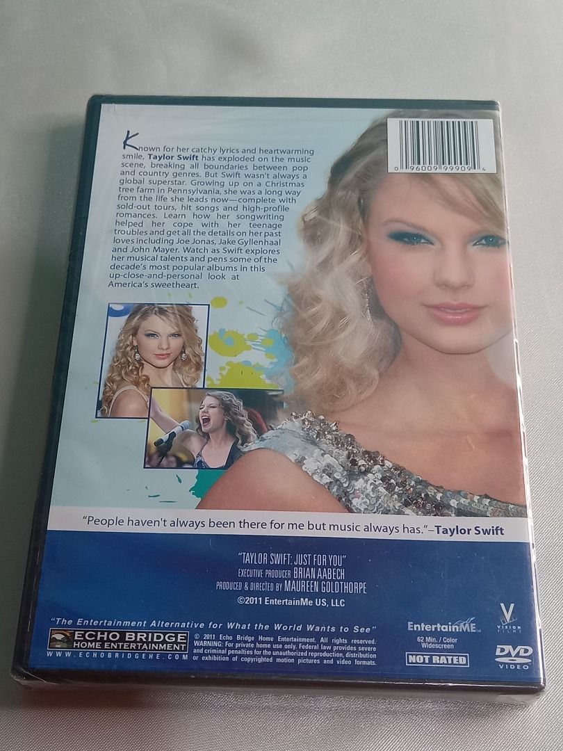TAYLOR SWIFT "Just For You" UNAUTHORIZED BIOGRAPHY DVD, Hobbies & Toys ...