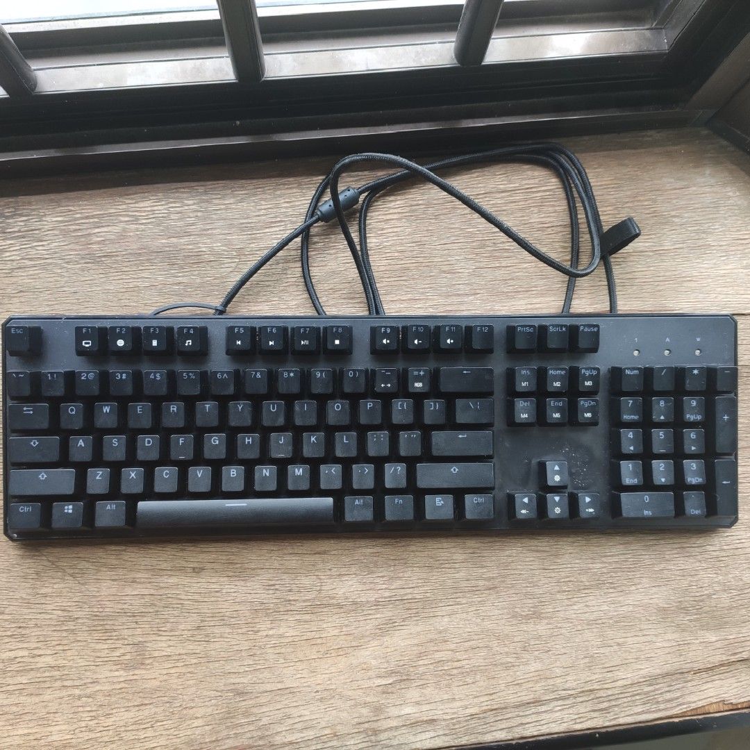 Tecware Phantom RGB 104 wired mechanical keyboard Brown Tactile switch ...