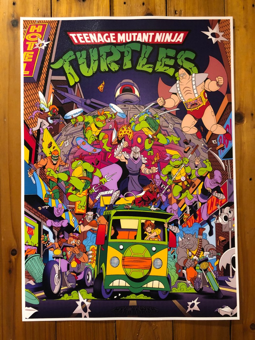 Teenage Mutant Ninja Turtles Retro Vintage Classic Movie Cartoon Poster ...