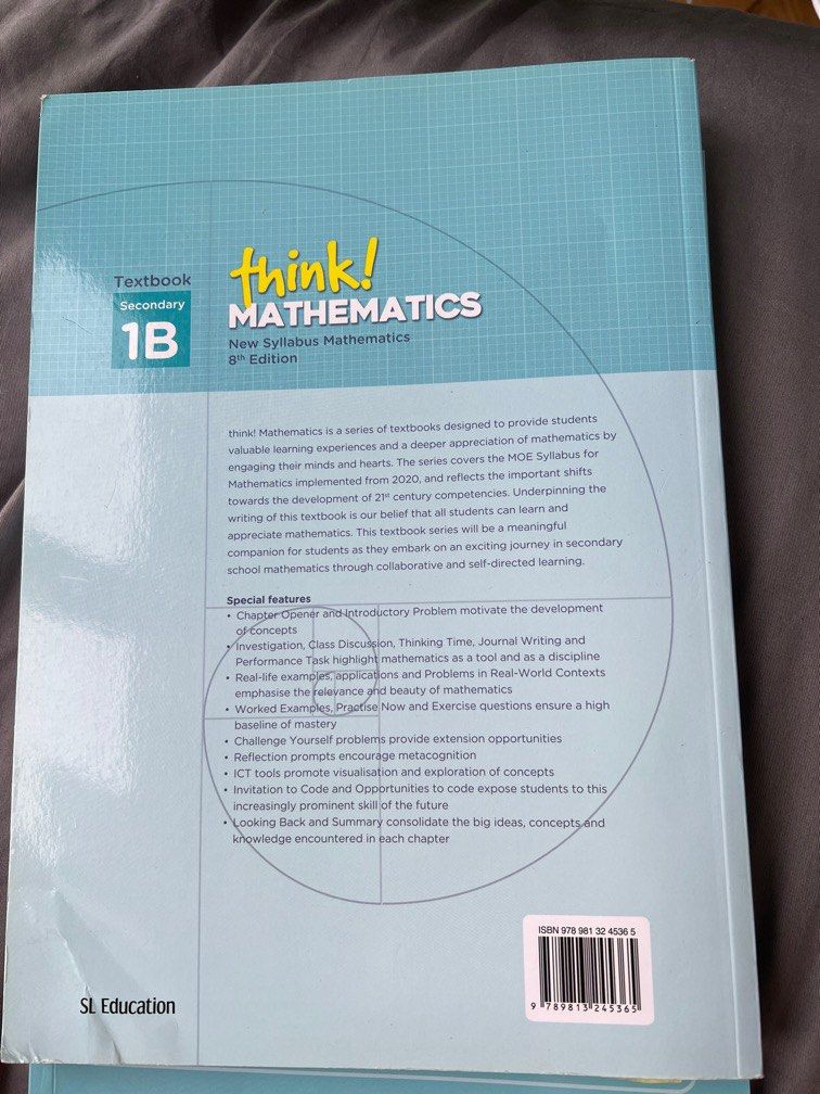 think! mathematics new syllabus mathematics 8th edition secondary 1 A ...