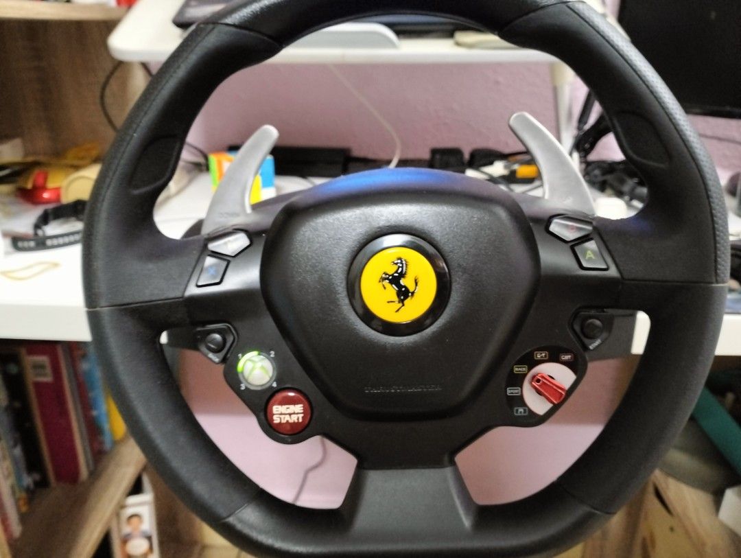 Thrustmaster t80 Ferrari 458 with paddle, Video Gaming, Gaming ...