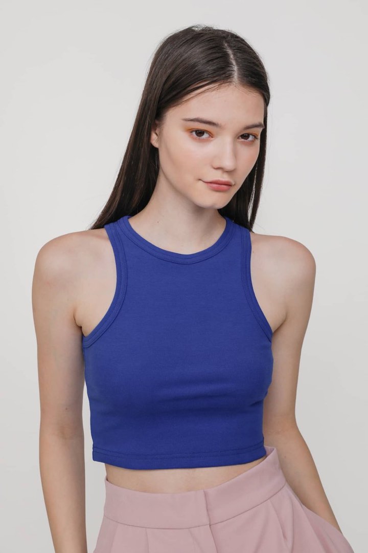 TTR bravo racercut top in cobalt blue, Women's Fashion, Tops ...