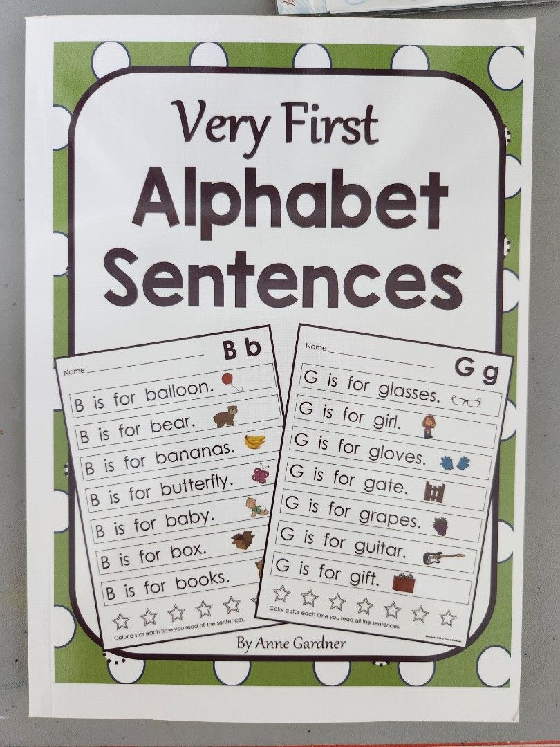 Very first alphabet sentences, 興趣及遊戲, 書本 & 文具, 小朋友書 - Carousell
