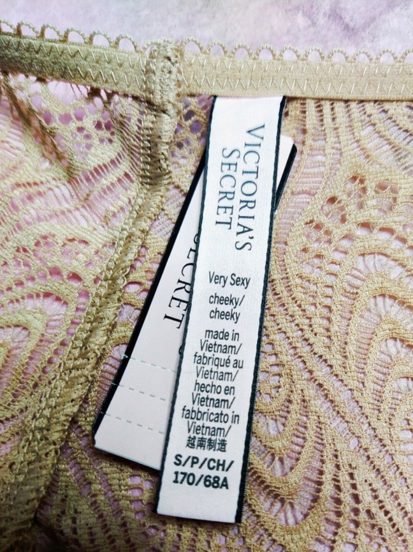 Victoria's Secret Brown Peacock Lace Panty, Women's Fashion, New ...