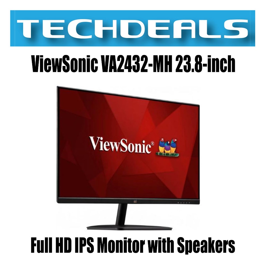 ViewSonic VA2432-MH 23.8-inch Full HD IPS Monitor with Speakers ...