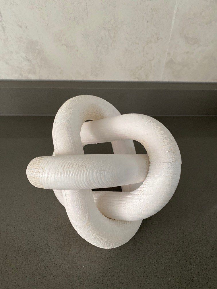 Whitewash Wood Infinity Knot, Furniture & Home Living, Home Decor ...