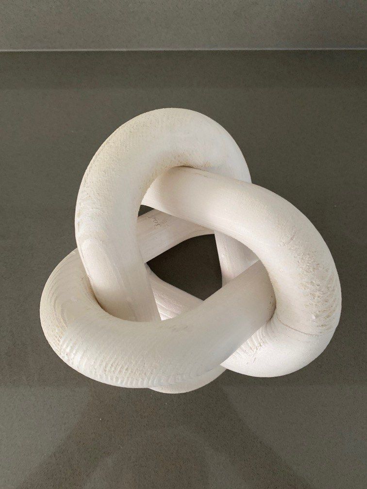 Whitewash Wood Infinity Knot, Furniture & Home Living, Home Decor ...