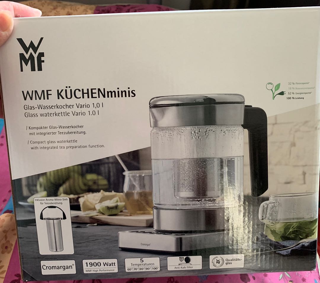 WMF 1Lt Glass kettle, Furniture & Home Living, Kitchenware & Tableware ...