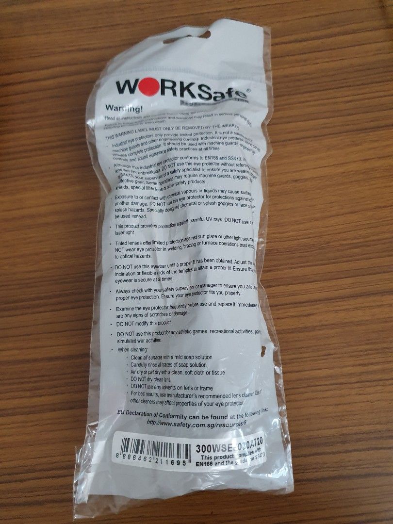 WORKSafe Safety Spectacles, Everything Else on Carousell