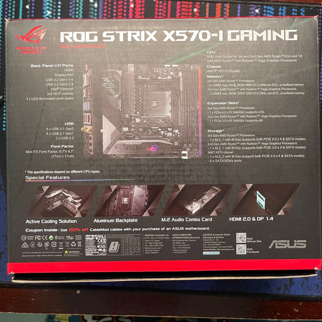 X570I ASUS ROG Strix Gaming, Computers & Tech, Parts & Accessories ...