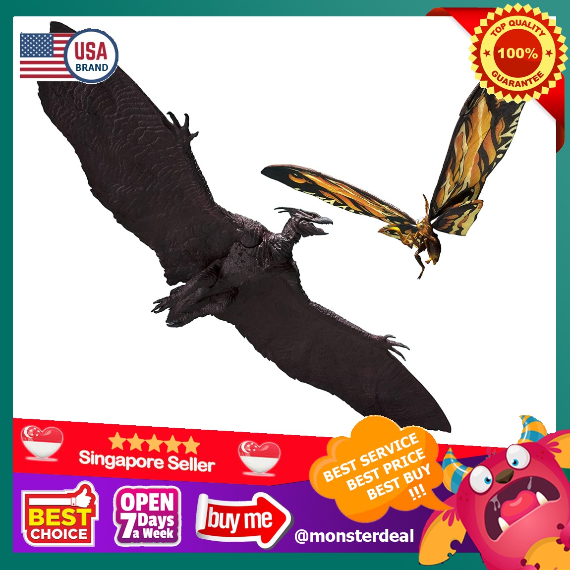 [YBR] Bandai Tamashii Nations S.H. MonsterArts Mothra (2019) & Rodan ...