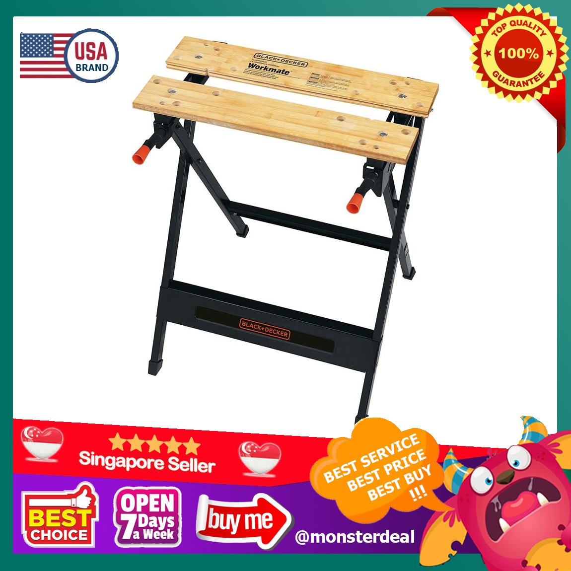 [YBR] BLACK+DECKER Workmate Portable Workbench, 350-Pound Capacity work ...
