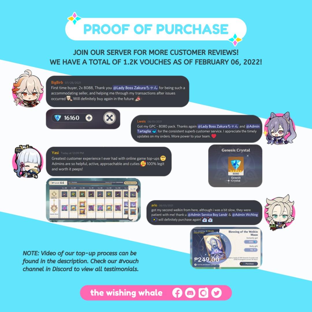 3,280 + bonus Genshin Impact Genesis Crystals (Codashop), Video Gaming ...