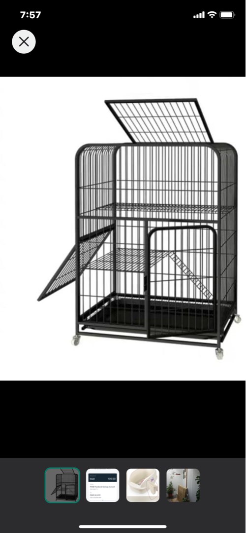 3 tier thick cage with wheels, Pet Supplies, Homes & Other Pet ...