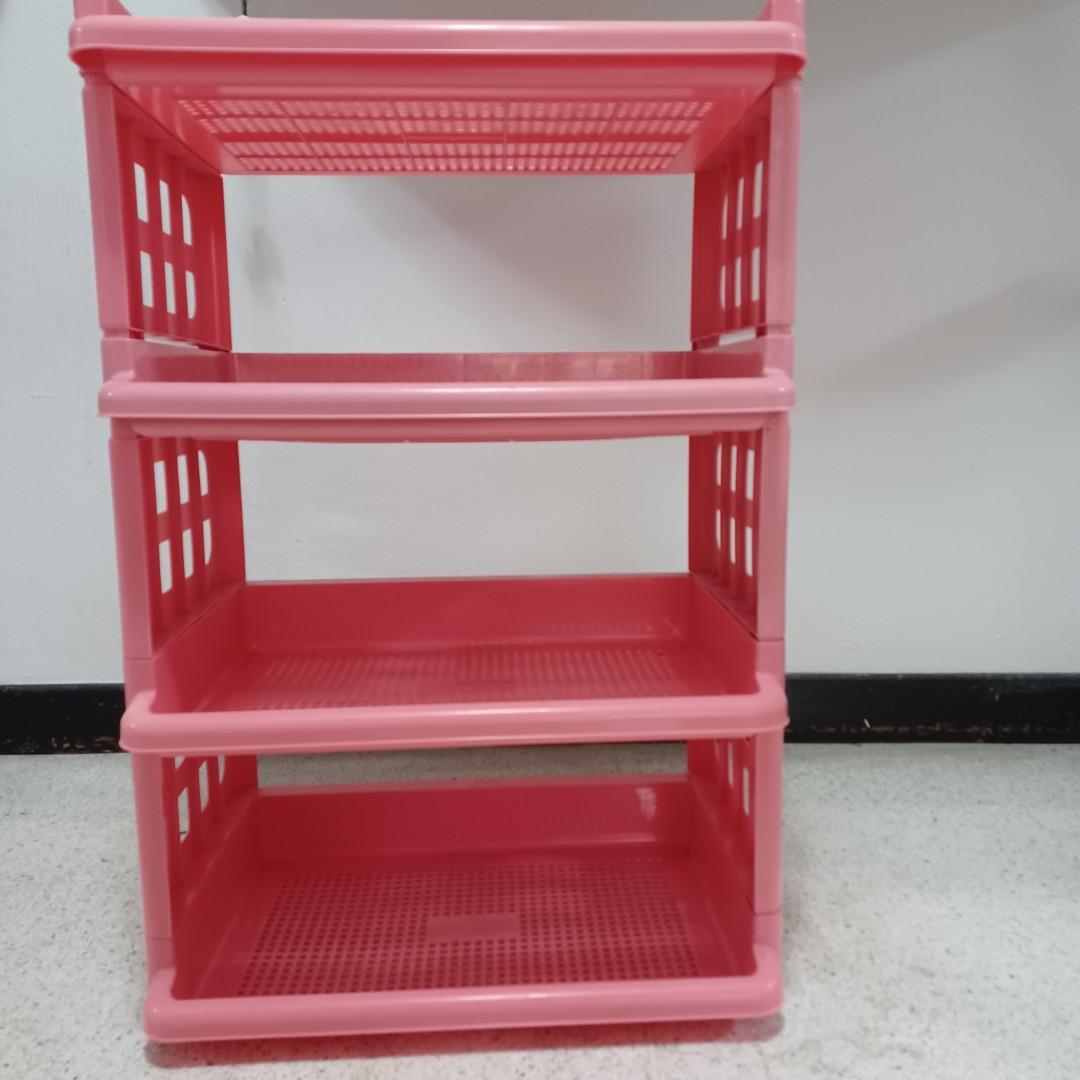 4 tier pastic racks, Furniture & Home Living, Furniture, Shelves ...