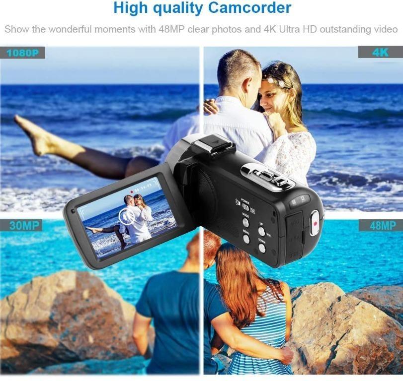 A41 4K Camcorder Full HD 48.0 MP WiFi IR Night Vision Camera Vlogging ...
