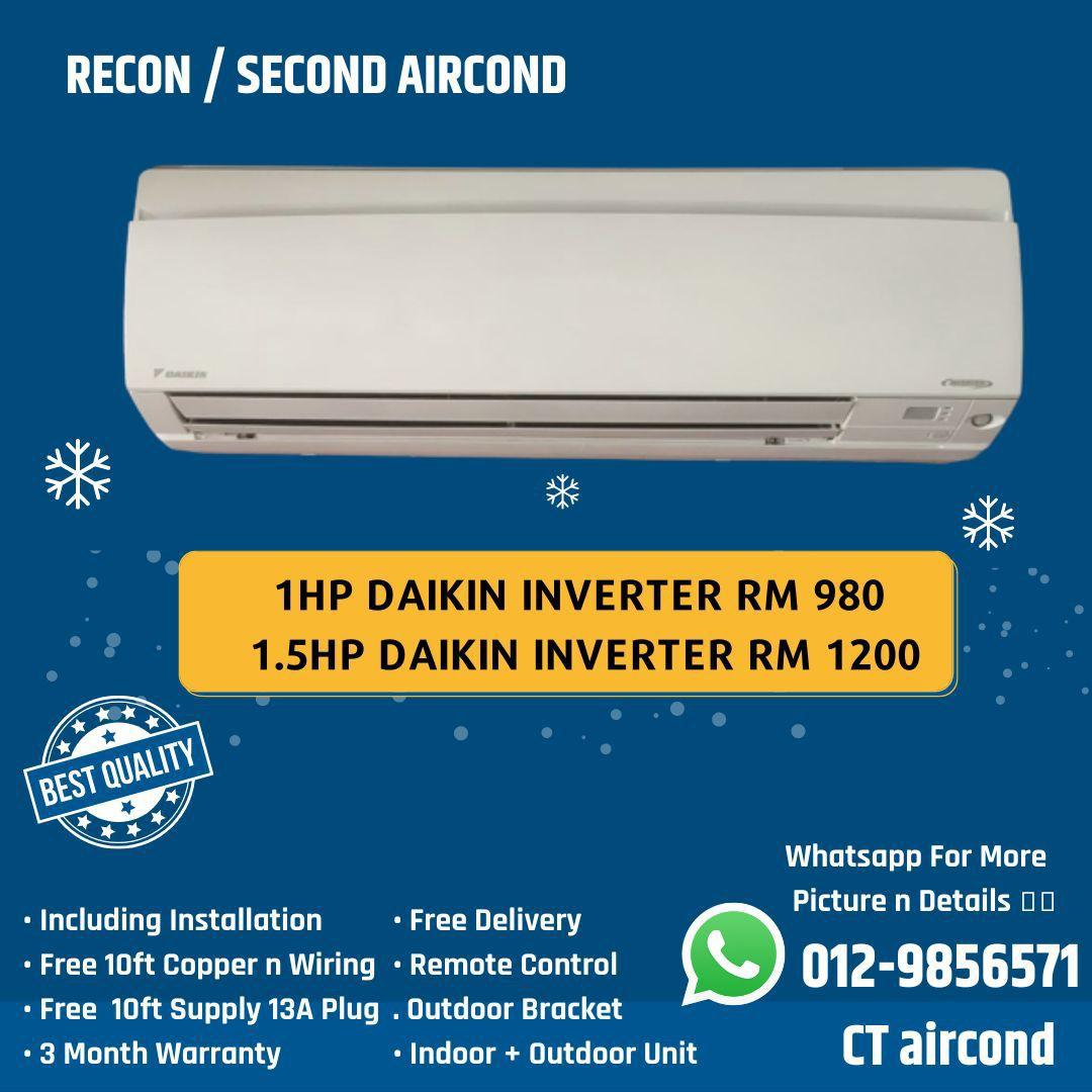 Aircond 1hp Daikin Inverter GM167, TV & Home Appliances, Air ...