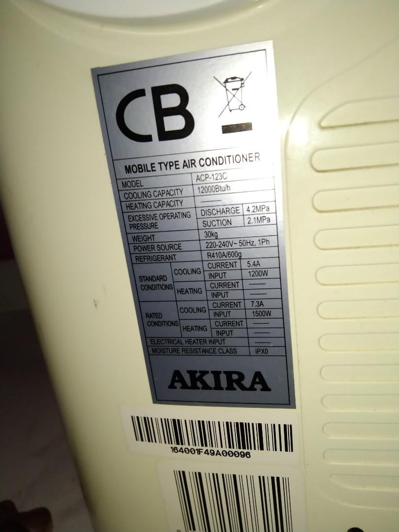 Akira Portable Aircon, TV & Home Appliances, Air Conditioners & Heating ...