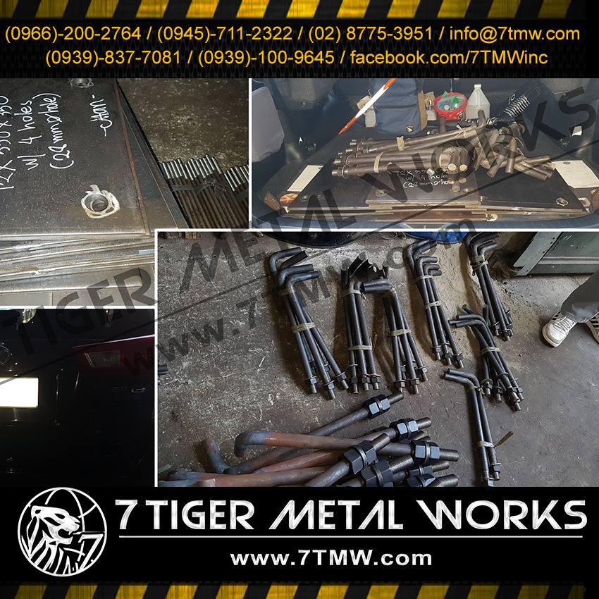 Anchor Bolt Mat A325/SCM440 Diameter 25mm Set For Base Plate THK 12mm W ...