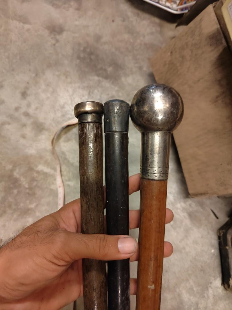 Assorted swagger sticks, silver cap (price per piece), Hobbies & Toys ...