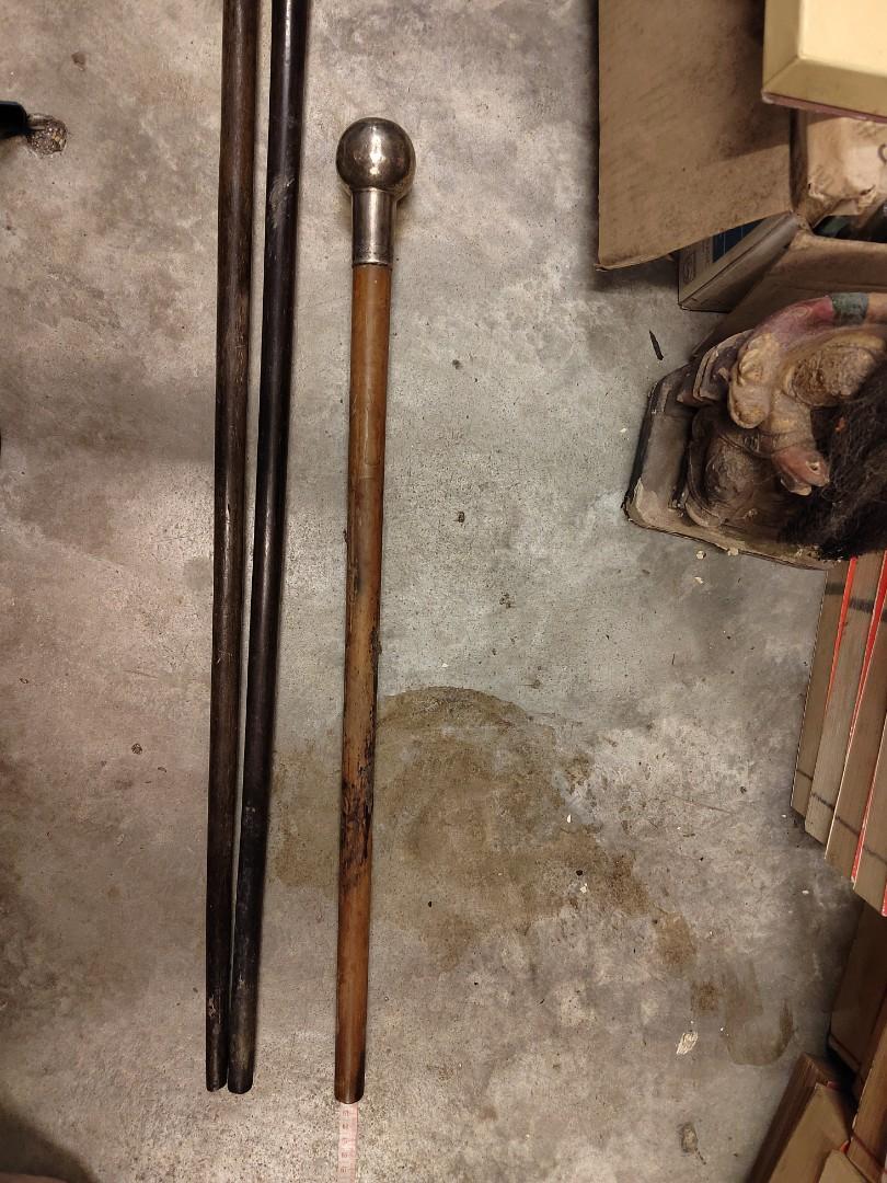 Assorted swagger sticks, silver cap (price per piece), Hobbies & Toys ...