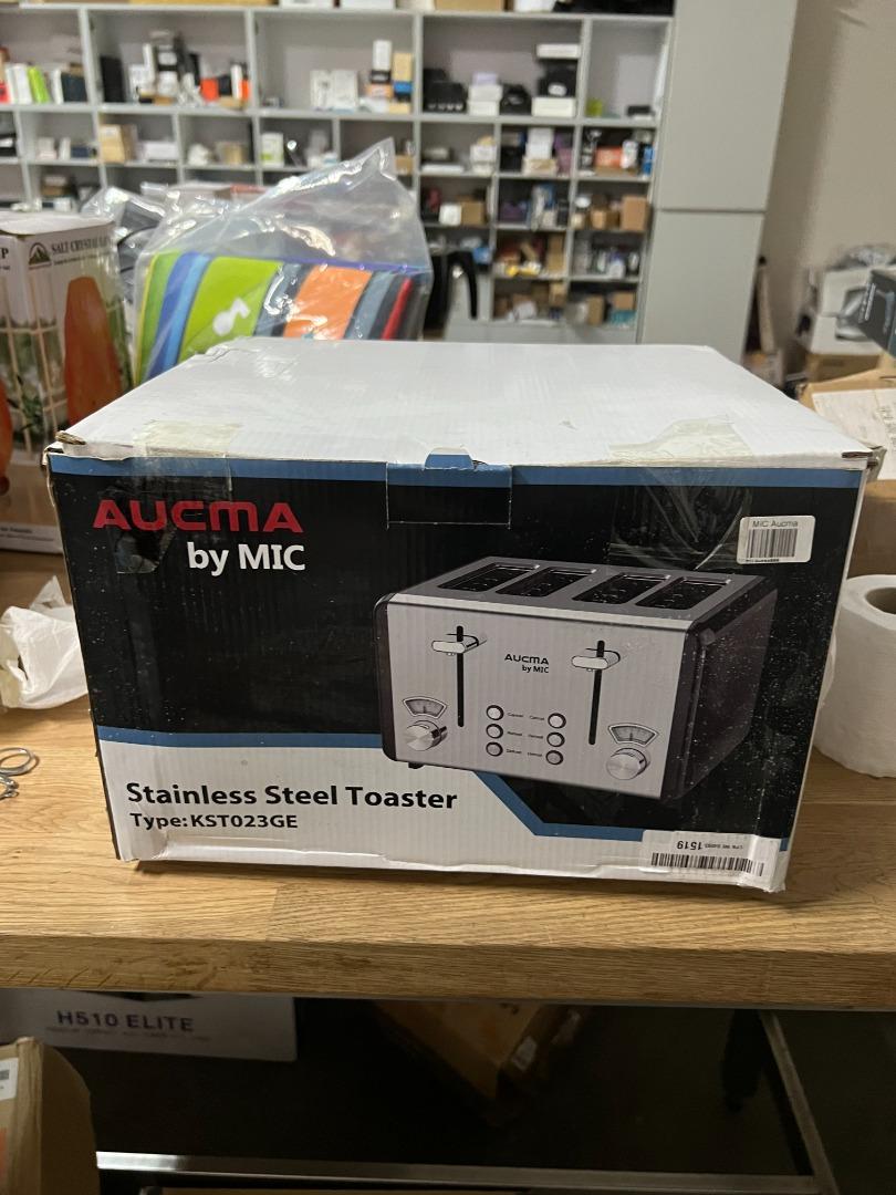 Aucma by Mic 4 slice stainless steel Toaster, TV & Home Appliances ...