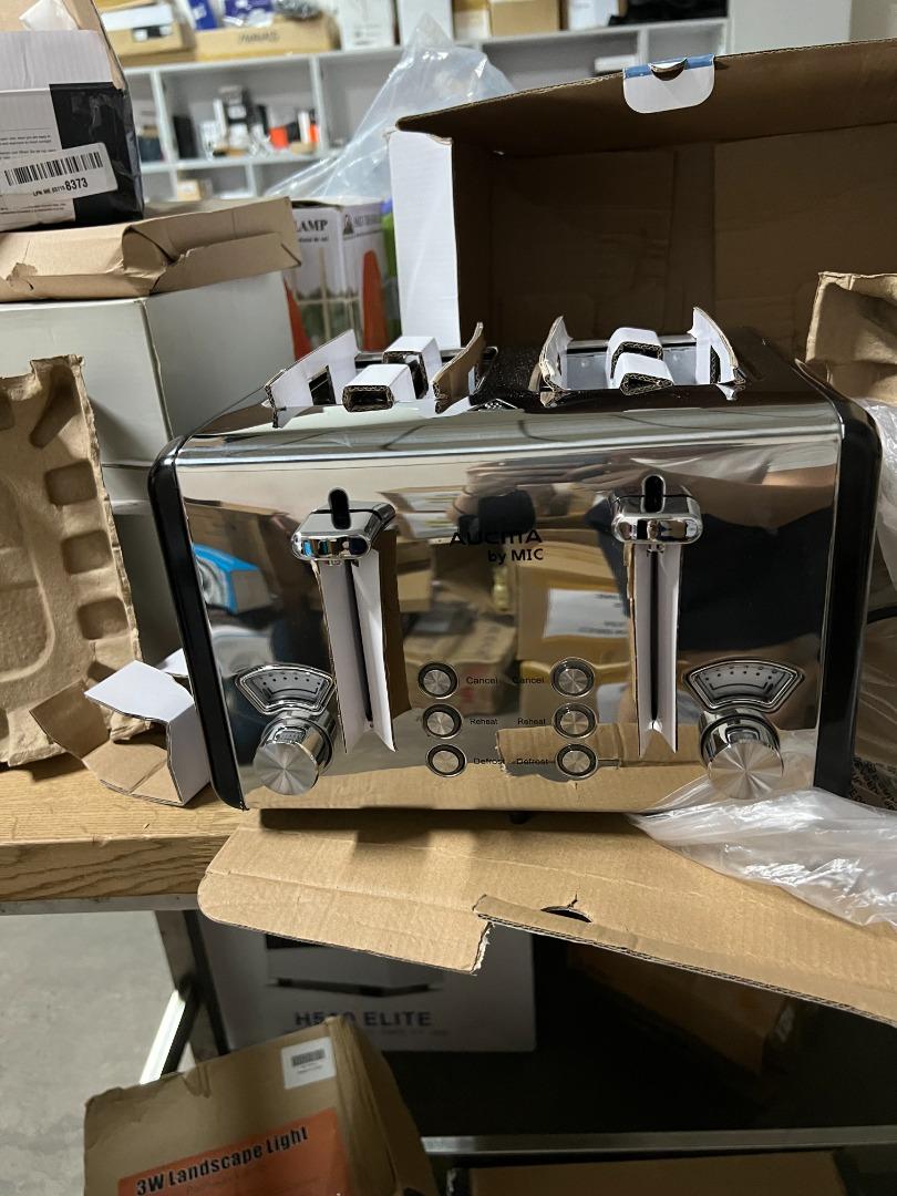 Aucma by Mic 4 slice stainless steel Toaster, TV & Home Appliances ...