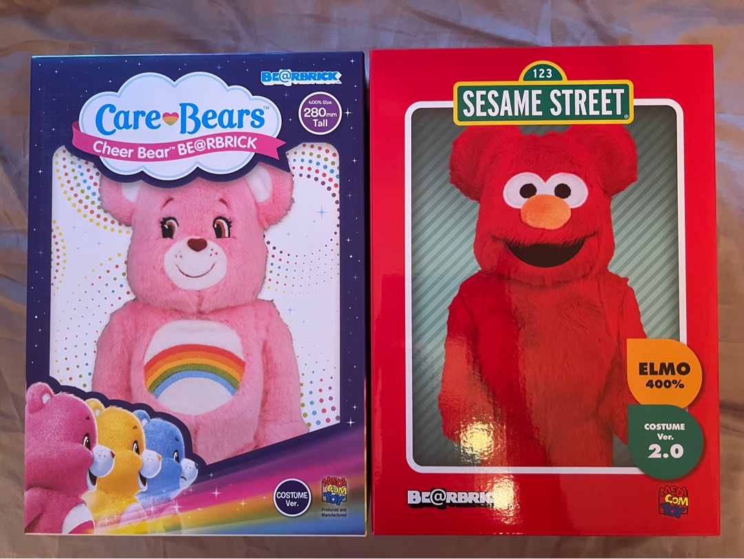 Bearbrick Care Bears & Elmo 400%, 興趣及遊戲, 玩具 & 遊戲類 - Carousell