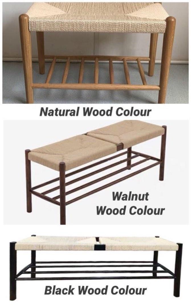 Wooden Bench Weave Shoerack Stool Shoe Rack Dining Stool Rattan Balcony ...