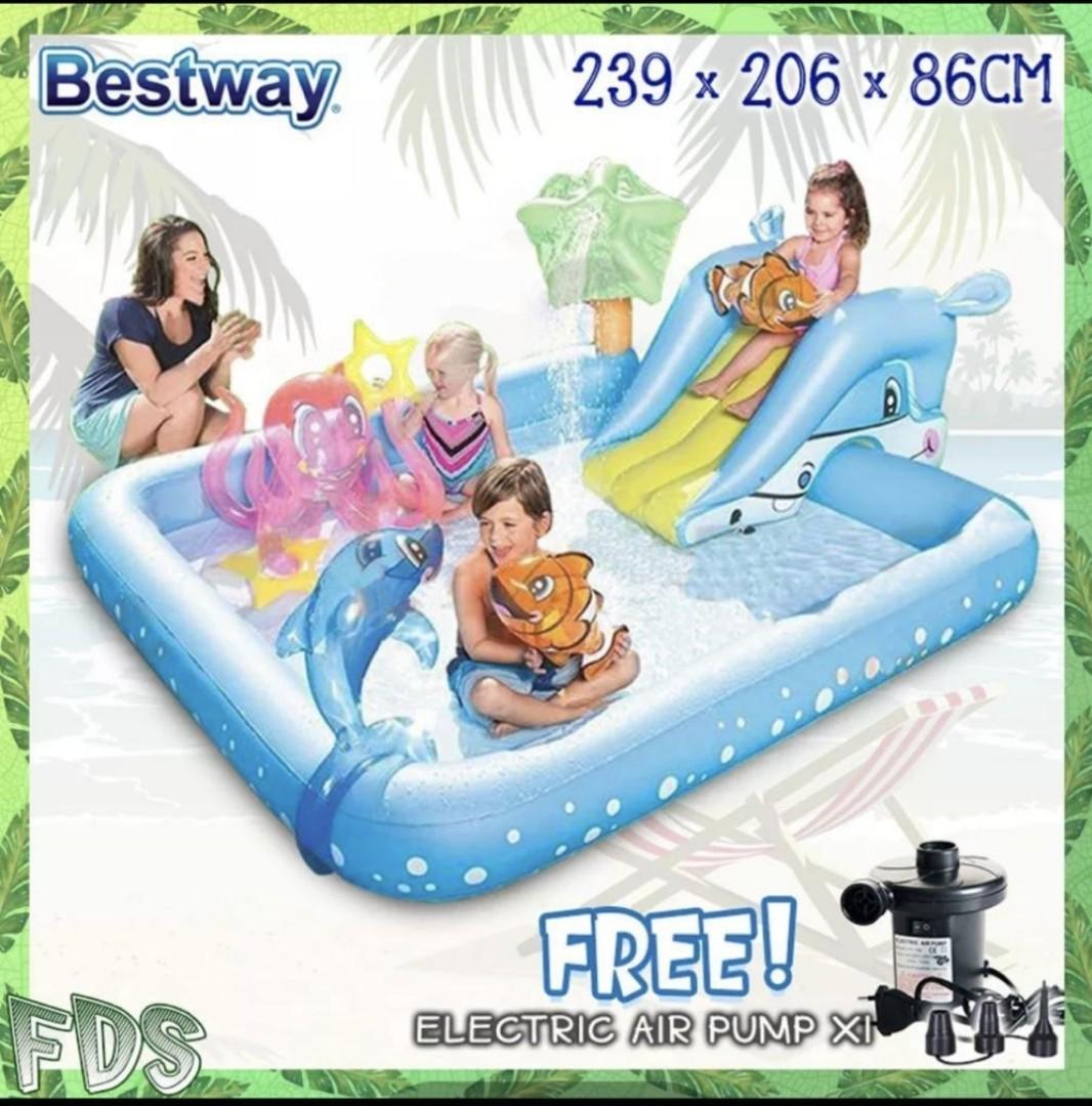 Bestway children toy playground inflatable kids swimming pool, Babies ...