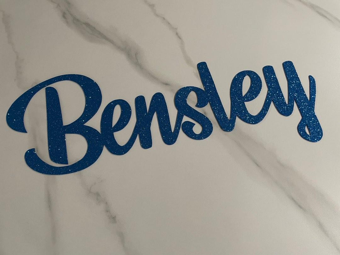 Birthday backdrop calligraphy name cutout, Hobbies & Toys, Stationery ...