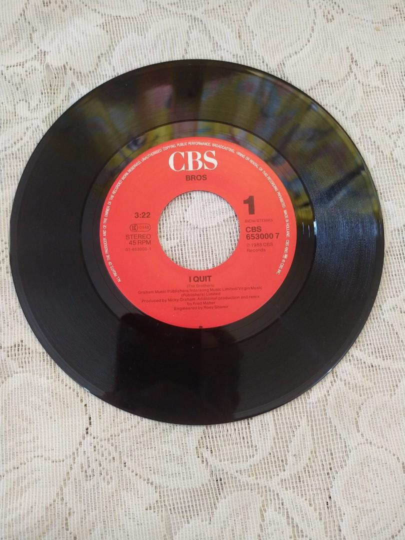 Bros - I Quit (7" single) VINYL PLAKA, Hobbies & Toys, Music & Media ...