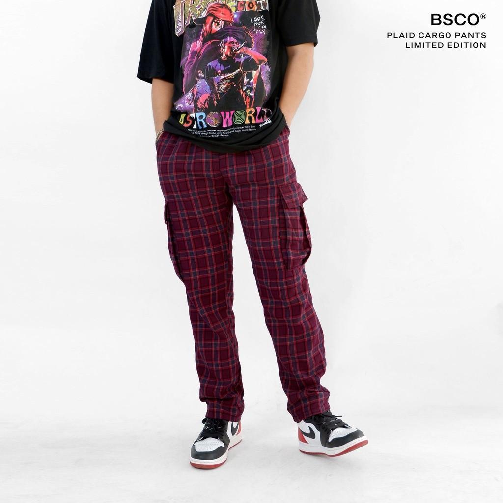CARGO PANTS PRANELLA FABRIC CHECKERED, Men's Fashion, Bottoms, Joggers ...