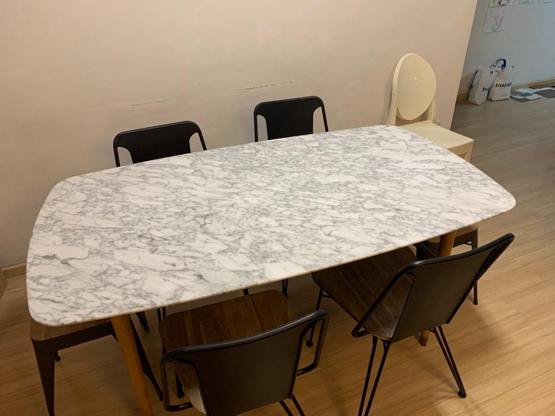 Castlery Kelsey Marble Dining Table, Furniture & Home Living, Furniture ...