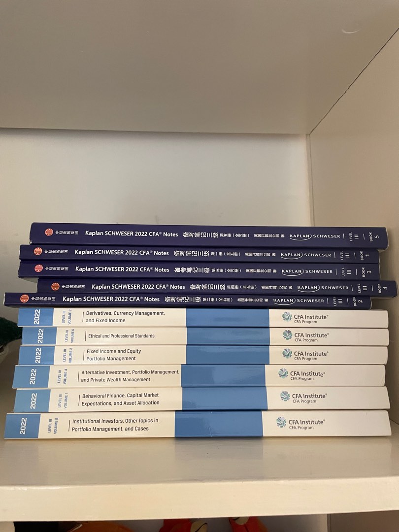 全套Cfa level iii 3 2002 text book and Kaplan notes full set, 興趣及遊戲, 書本 ...