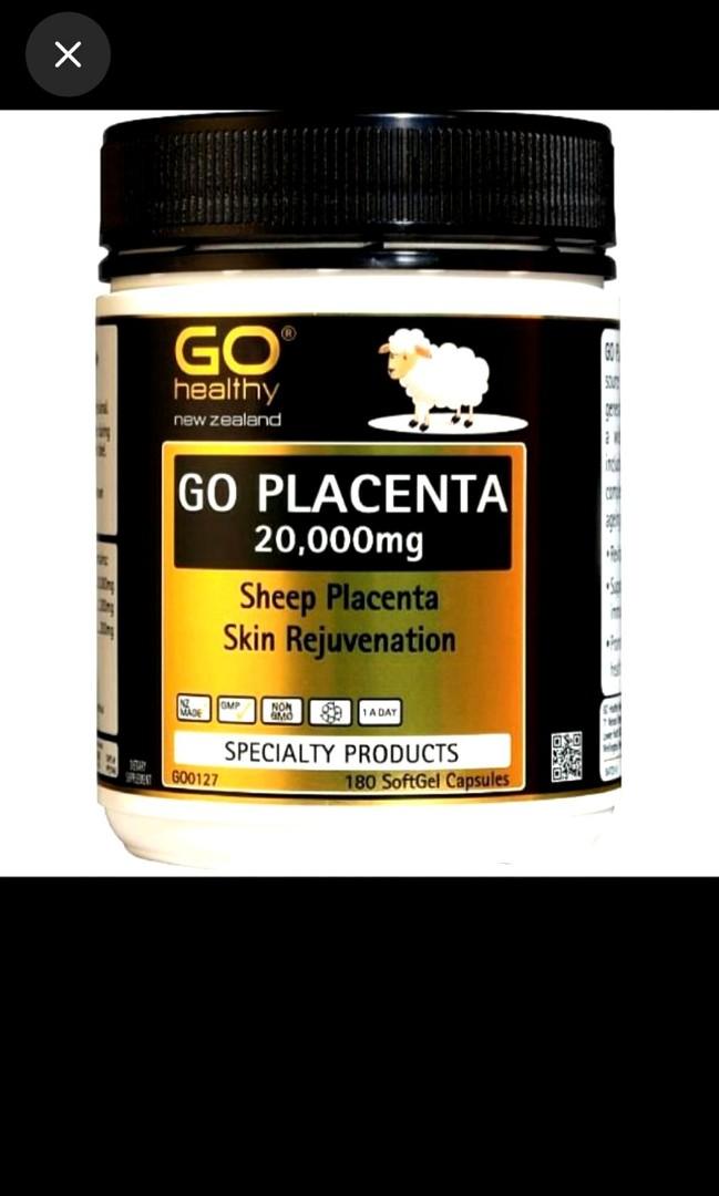 Preorder!!Go Healthy Sheep Placenta Supplement 20000mg 180 caps = 6 ...