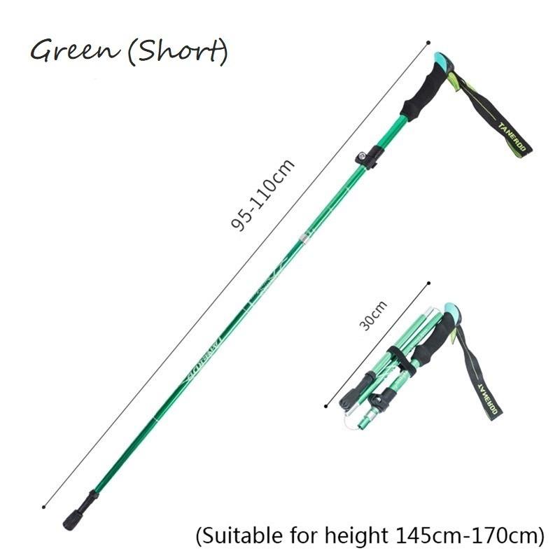 Collapsible Tri-fold Trekking Hiking Poles / Carbon Fiber Walking Stick ...