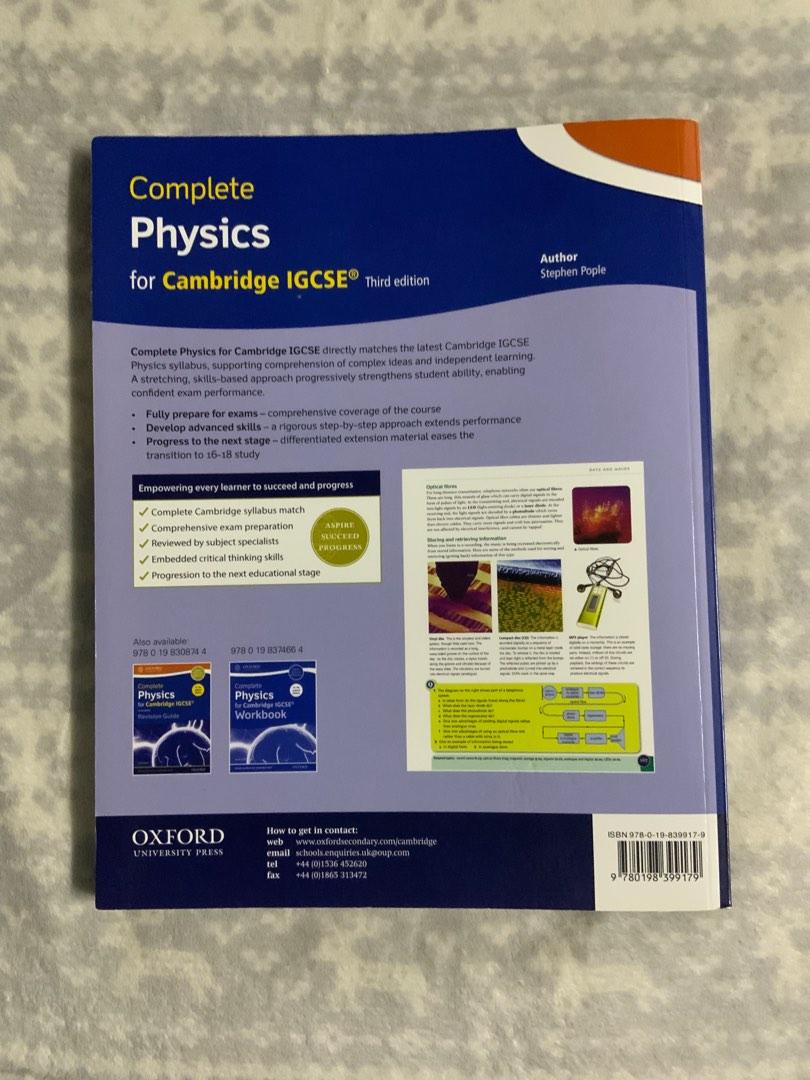 COMPLETE PHYSICS for Cambridge IGCSE (third edition), Hobbies & Toys, Books & Magazines ...